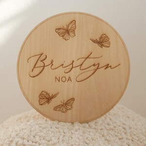 Newborn Announcement Sign | Butterfly Name Sign | Hospital Birth Name ...