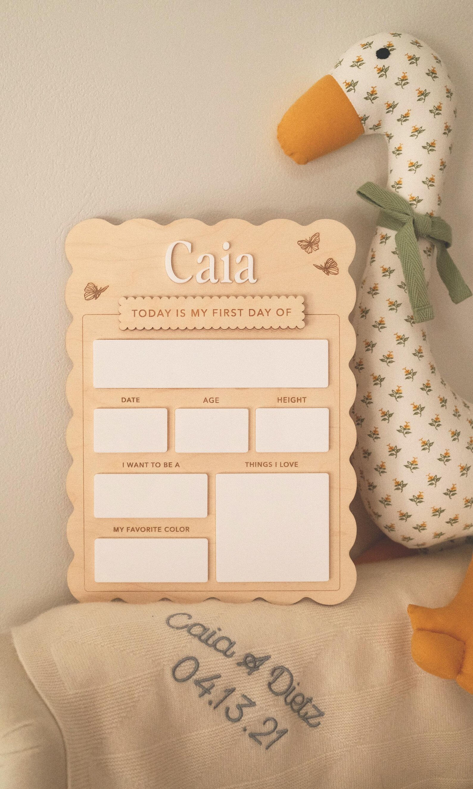 Personalized First Day of School Sign: Reusable Photo Prop - Etsy