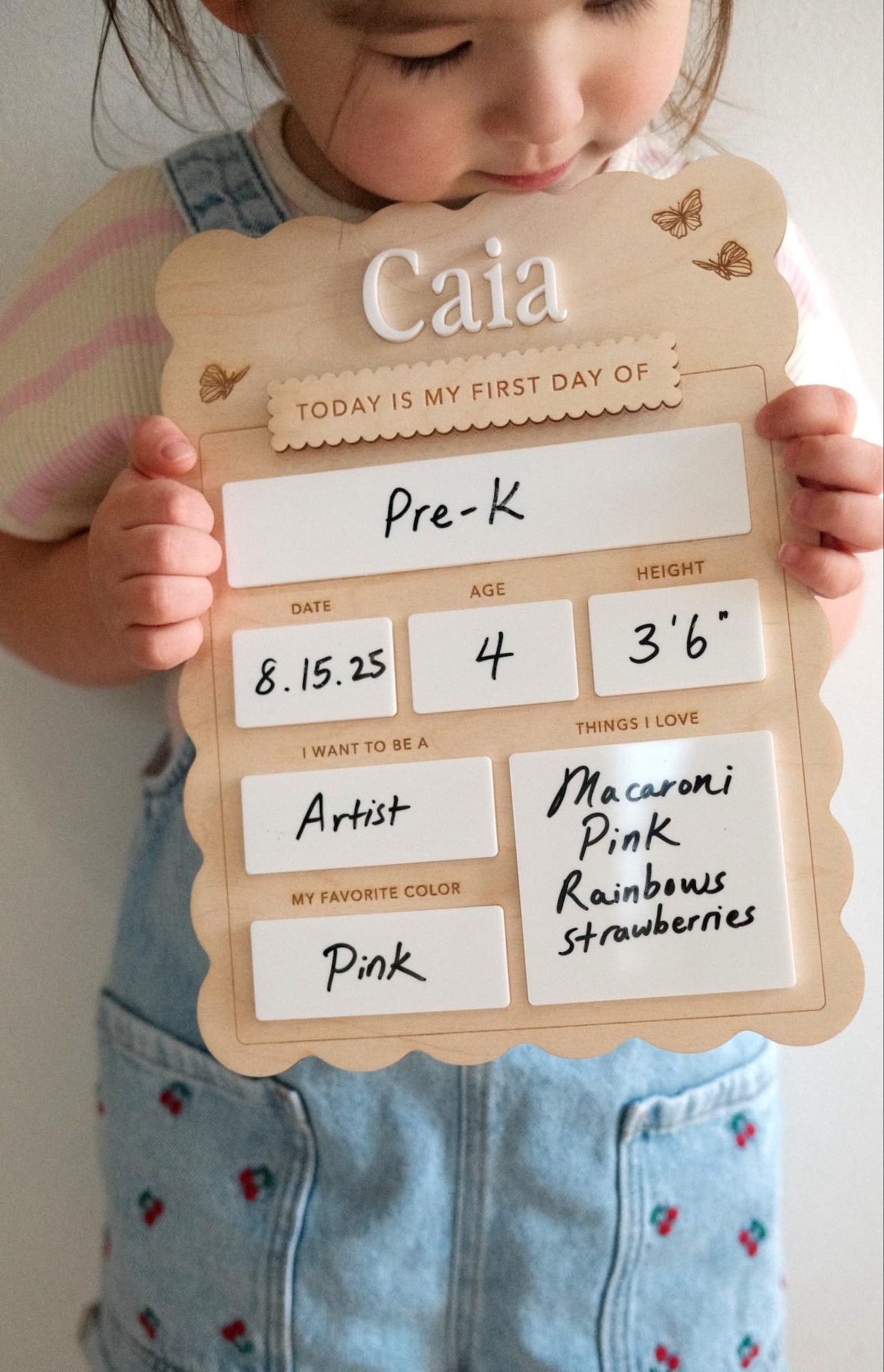 Personalized First Day of School Sign: Reusable Photo Prop - Etsy