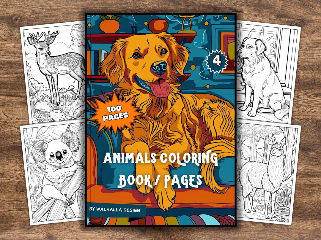 Animals 4 Coloring Book ,coloring Book for Kids ,animals Coloring Books ...