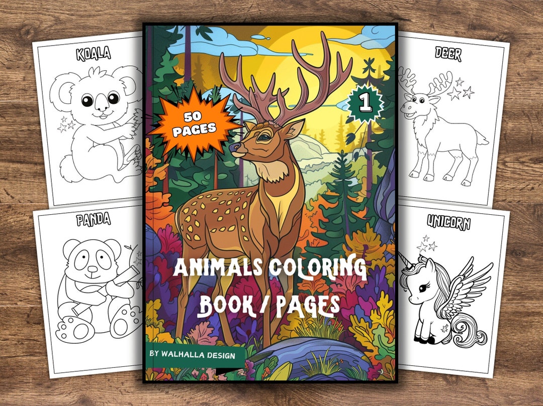 Animals 1 Coloring Book ,coloring Book for Kids ,animals Coloring Books ...