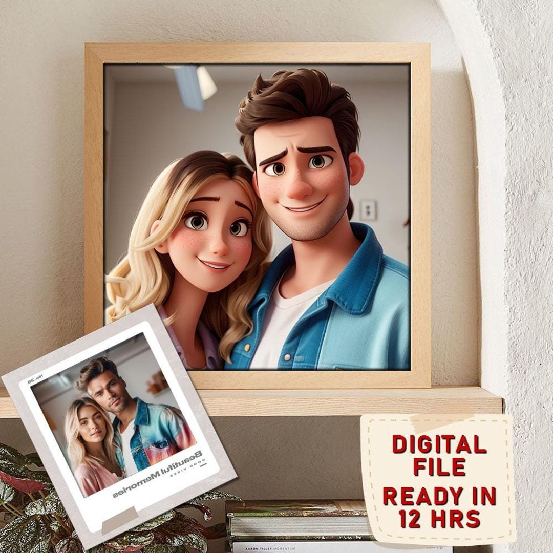 Custom Cartoon Portrait Cartoon Me Pixar Style Custom Animate Portrait ...