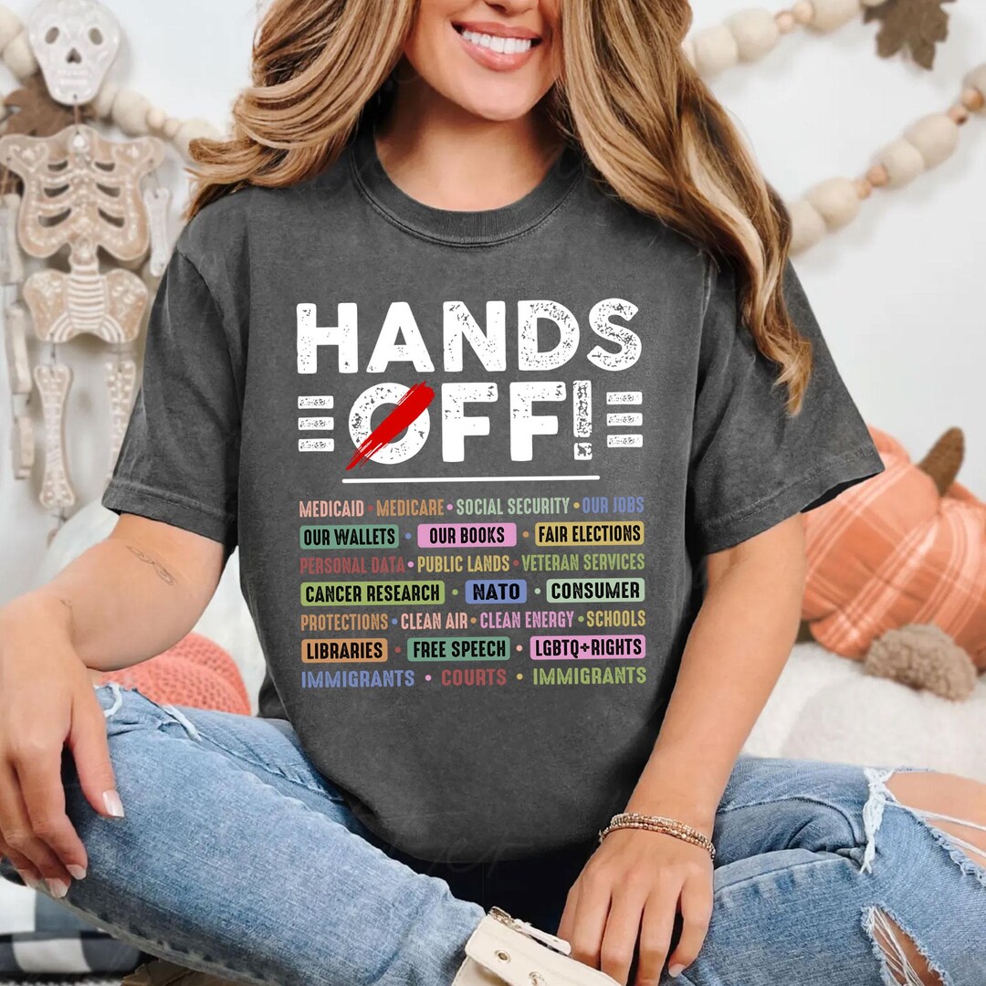 Comfort Colors® Hands off Protest Shirt, Trendy Political Hands off ...