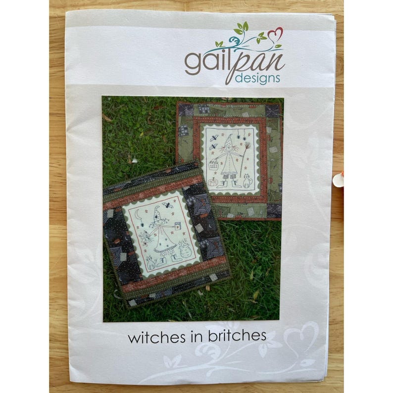 Gail Pan Designs 14"x16" Witches in Britches Pattern With Floss Roll - Etsy
