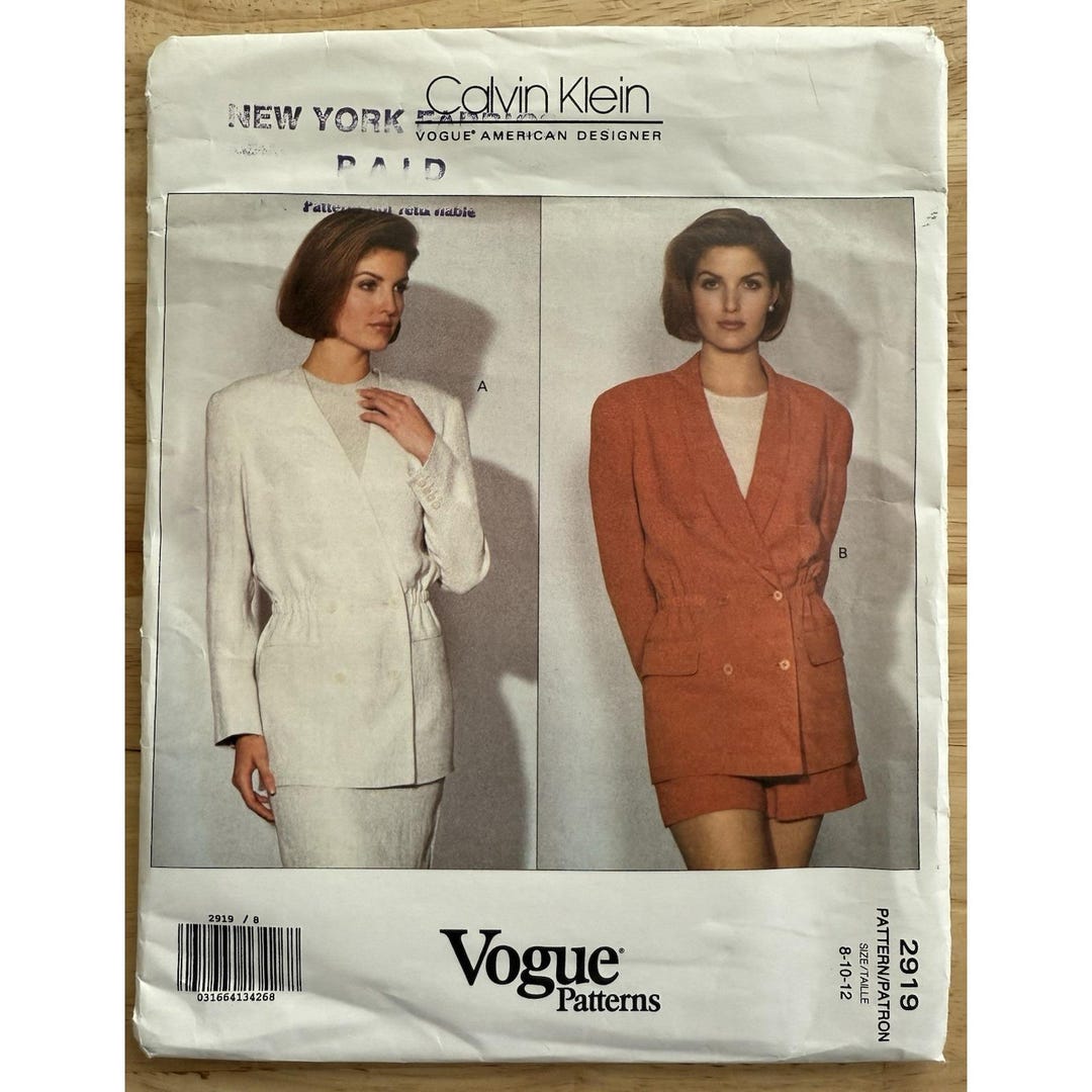Vogue Patterns American Designer Calvin Klein 2919 Misses' Jacket Size ...