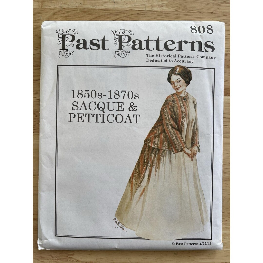 Past Patterns 808 - 1850s - 1870s Sacque & Petticoat Pattern Size S-XXL ...