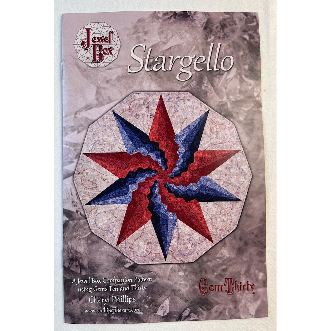 Patrón de acolchado Stargello Jewel Box Companion Gems 10 y 30 Cheryl ...