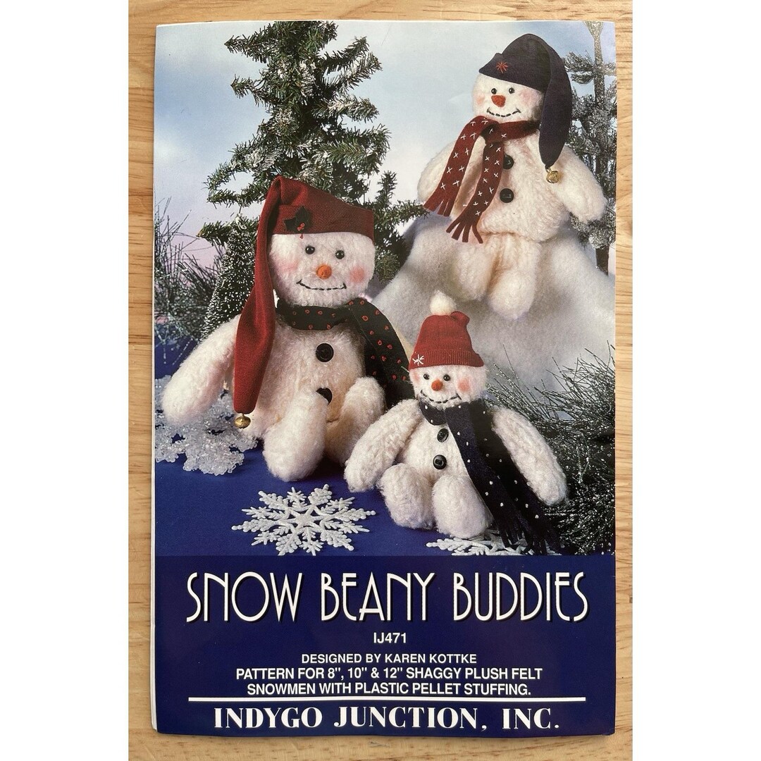 Snow Beany Buddies Plush Felt Snowmen Pattern Indygo Junction by Amy ...