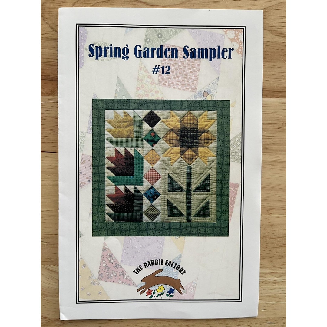 Spring Garden Sampler Block #12 ~ by the Rabbit Factory - Etsy