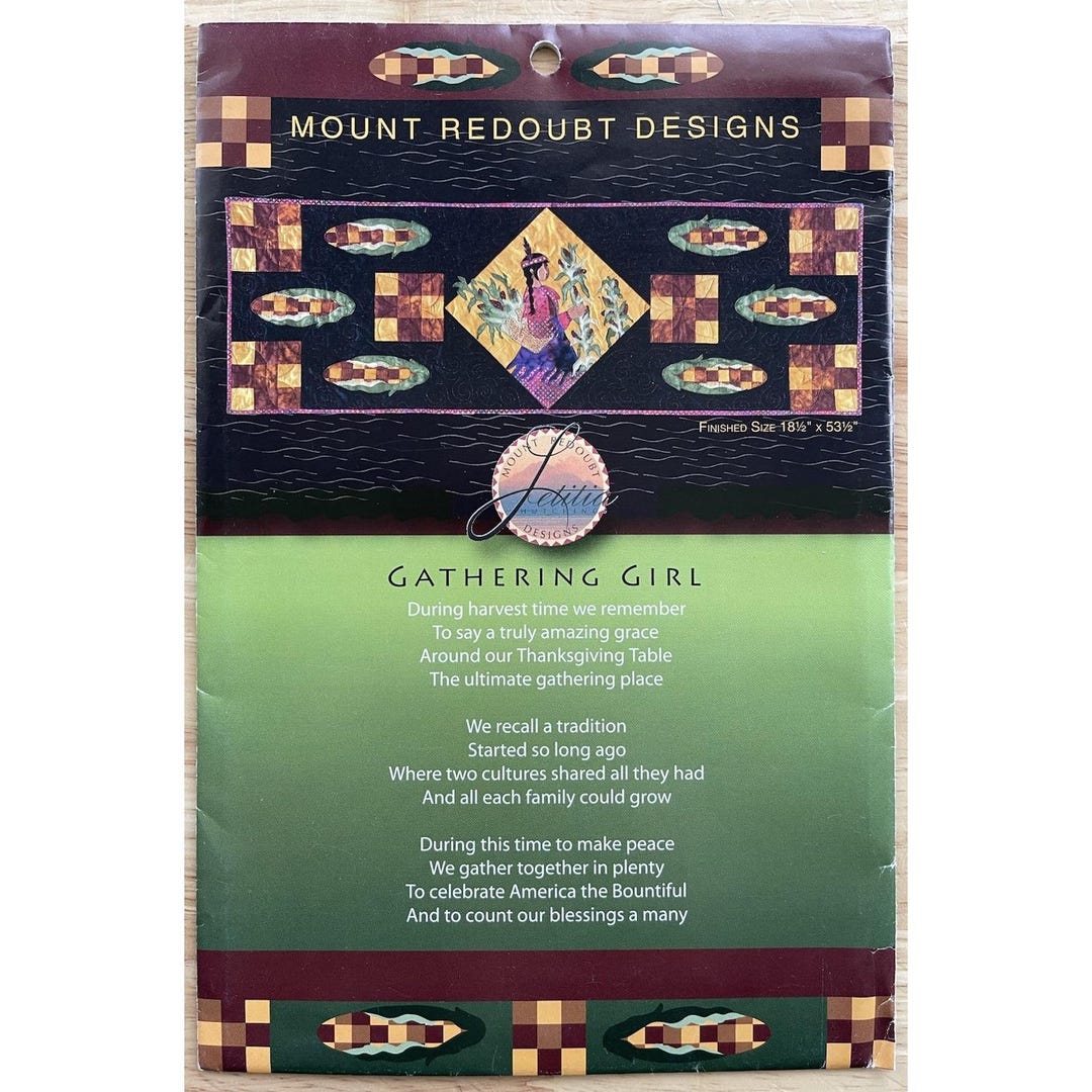 Applique Quilt Pattern - Gathering Girl Mount Redoubt Designs Letitia ...
