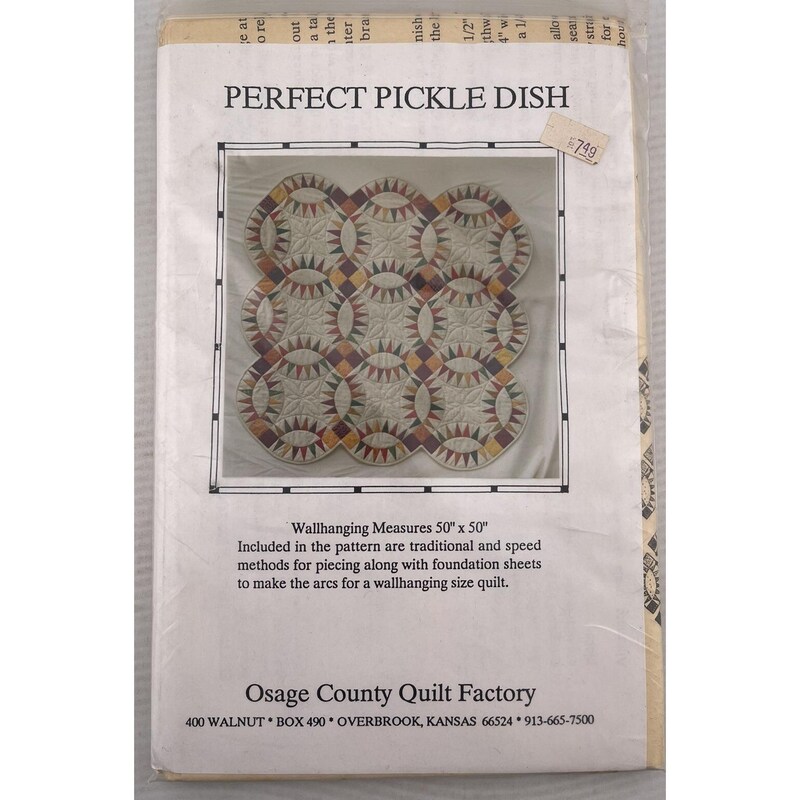 Pickle Dish Quilt Pattern - Etsy