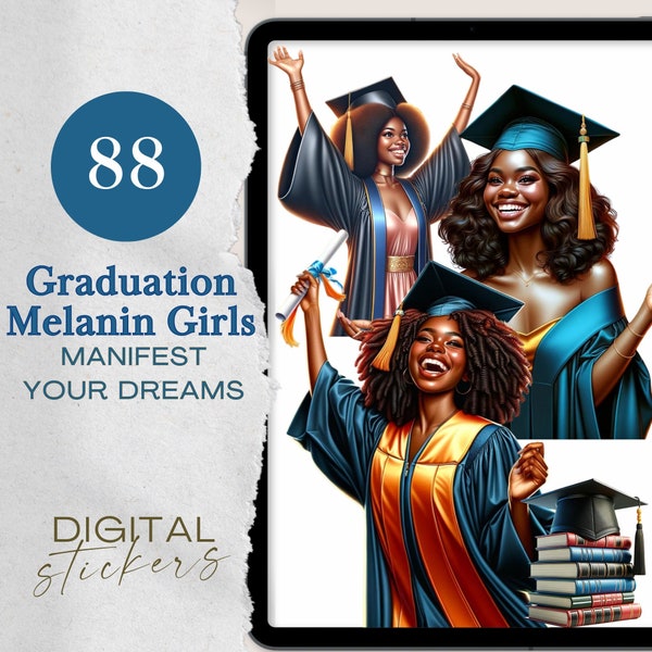 Black Girl Graduation Sticker - Etsy