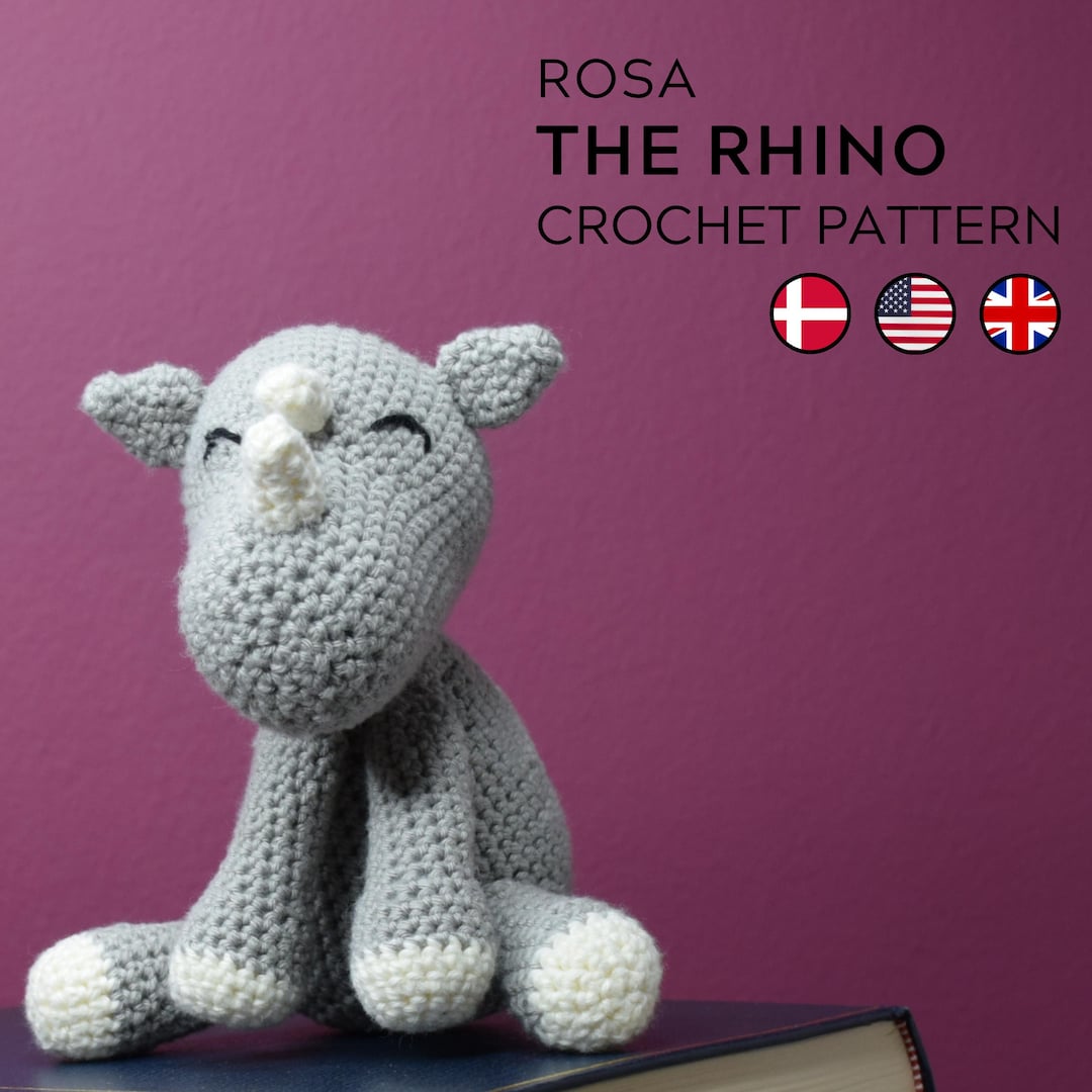 Rhino Crochet Pattern | Beginner Friendly Amigurumi | Rhino Plush ...