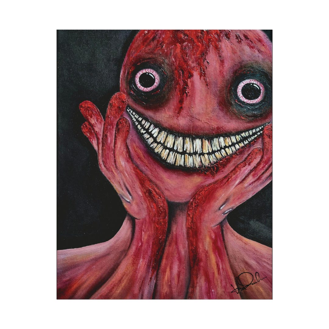 Horror Art Rolled Poster, Creepy Wall Decor, Horror Art Poster, Gore ...