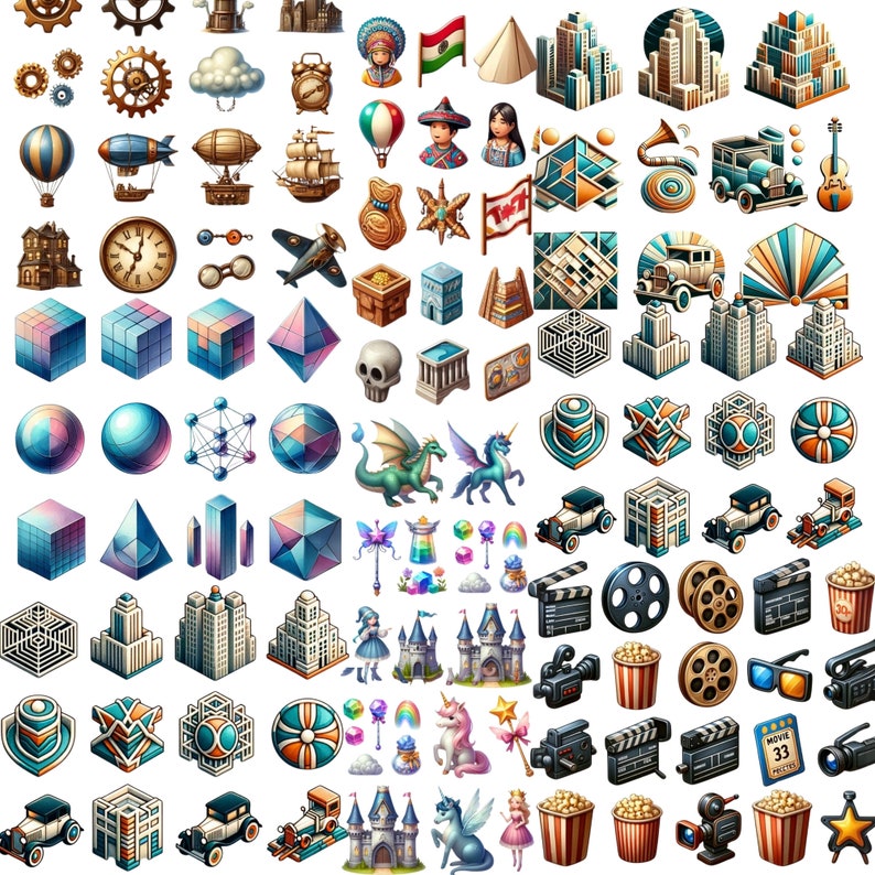3D Icon Pack, Icons, Icon Set, PNG, Commercial Use, Printable PNG File ...