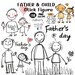 Stick Figures Svg Bundle, Stick Figure Png, Stick Father and Child ...