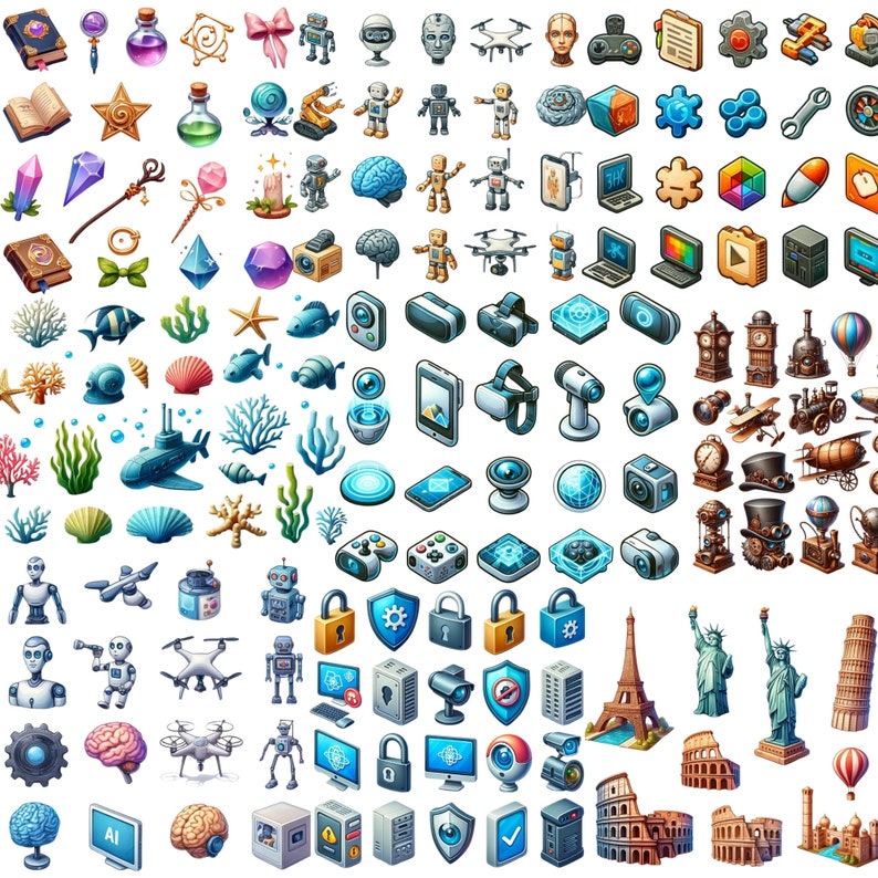 3D Icon Pack, Icons, Icon Set, PNG, Commercial Use, Printable PNG File ...