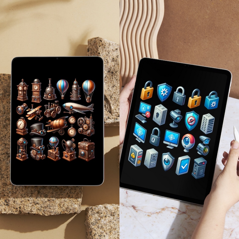 3D Icon Pack, Icons, Icon Set, PNG, Commercial Use, Printable PNG File ...