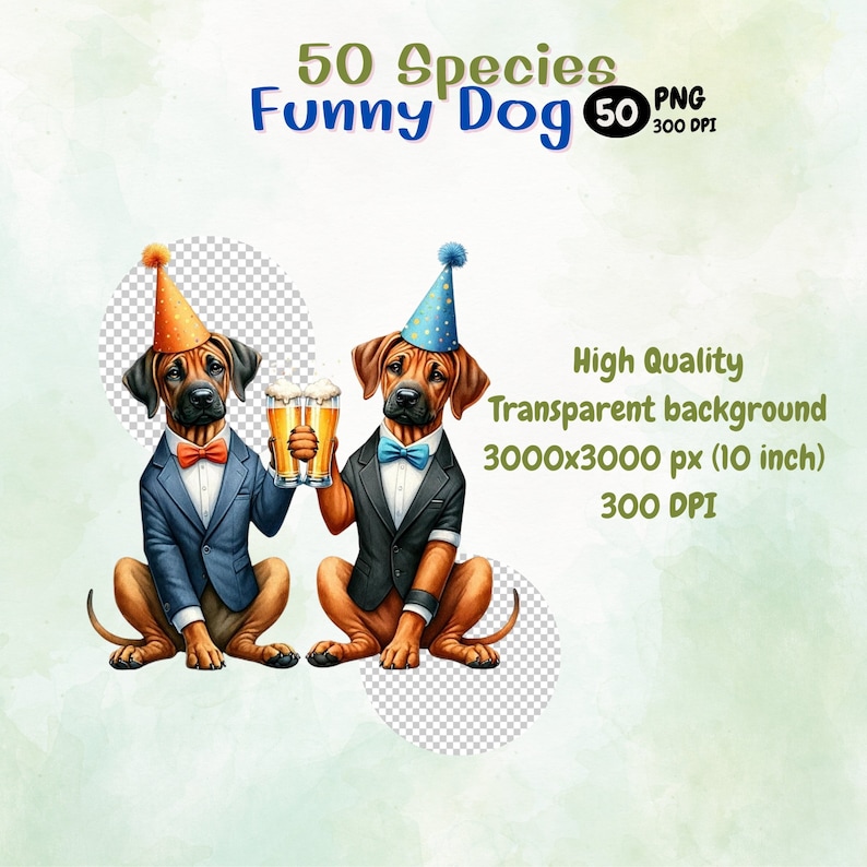 Funny Dogs Drinking Beer PNG Clipart, Puppy Party Art (digital Download ...