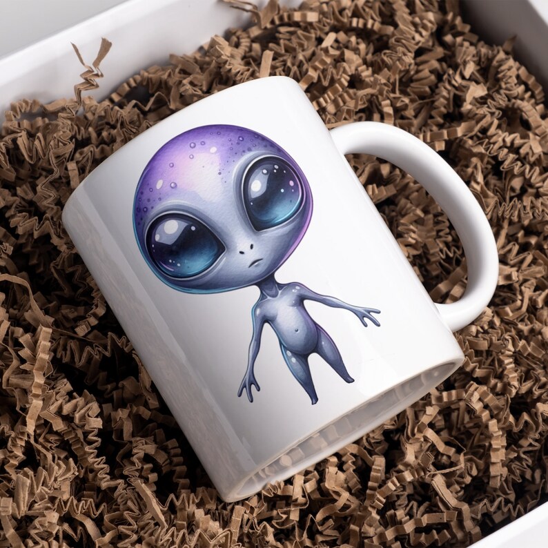 Watercolor Alien Png,back to School Clipart, Cute Aliens Clipart, Alien ...