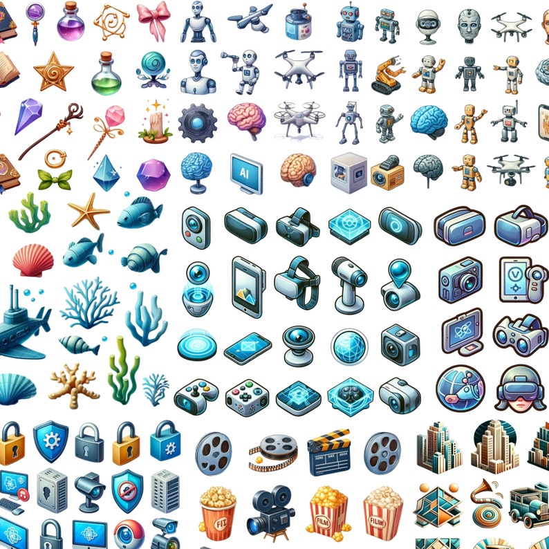 3D Icon Pack, Icons, Icon Set, PNG, Commercial Use, Printable PNG File ...