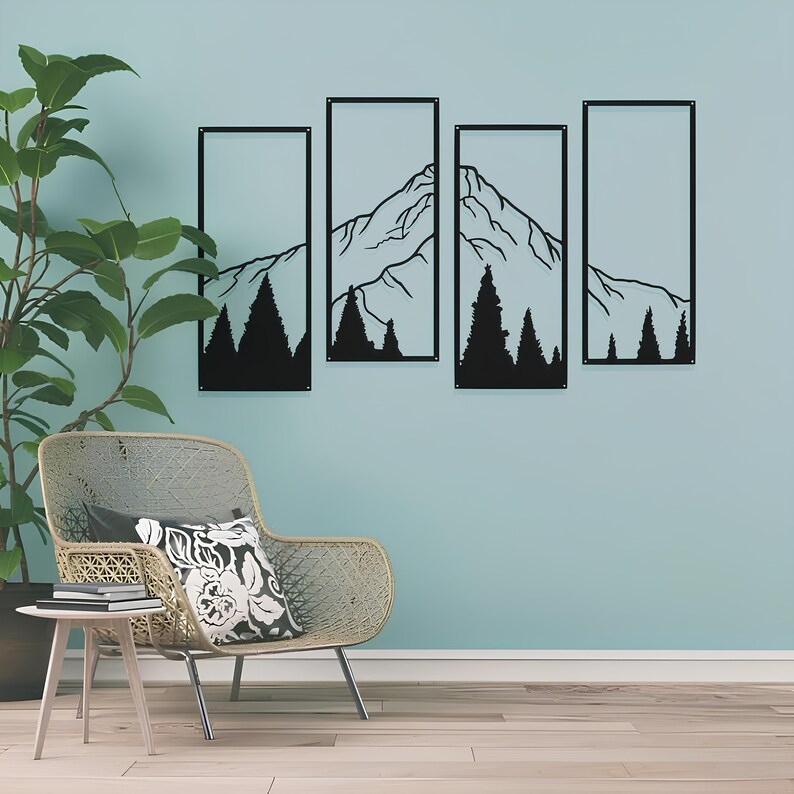 Mountain Dxf , Mountains Svg Png Files, Forest , Laser , Cut , Dxf ...