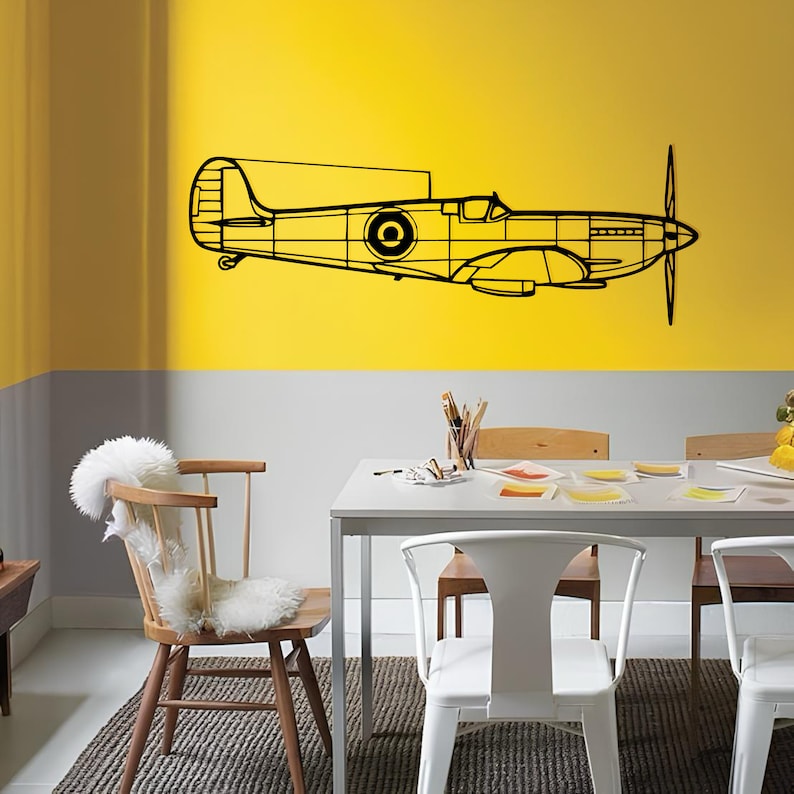 Spitfire Mk 2 Wall Art , Vector Spitfire Design, Plane Vector Files ...