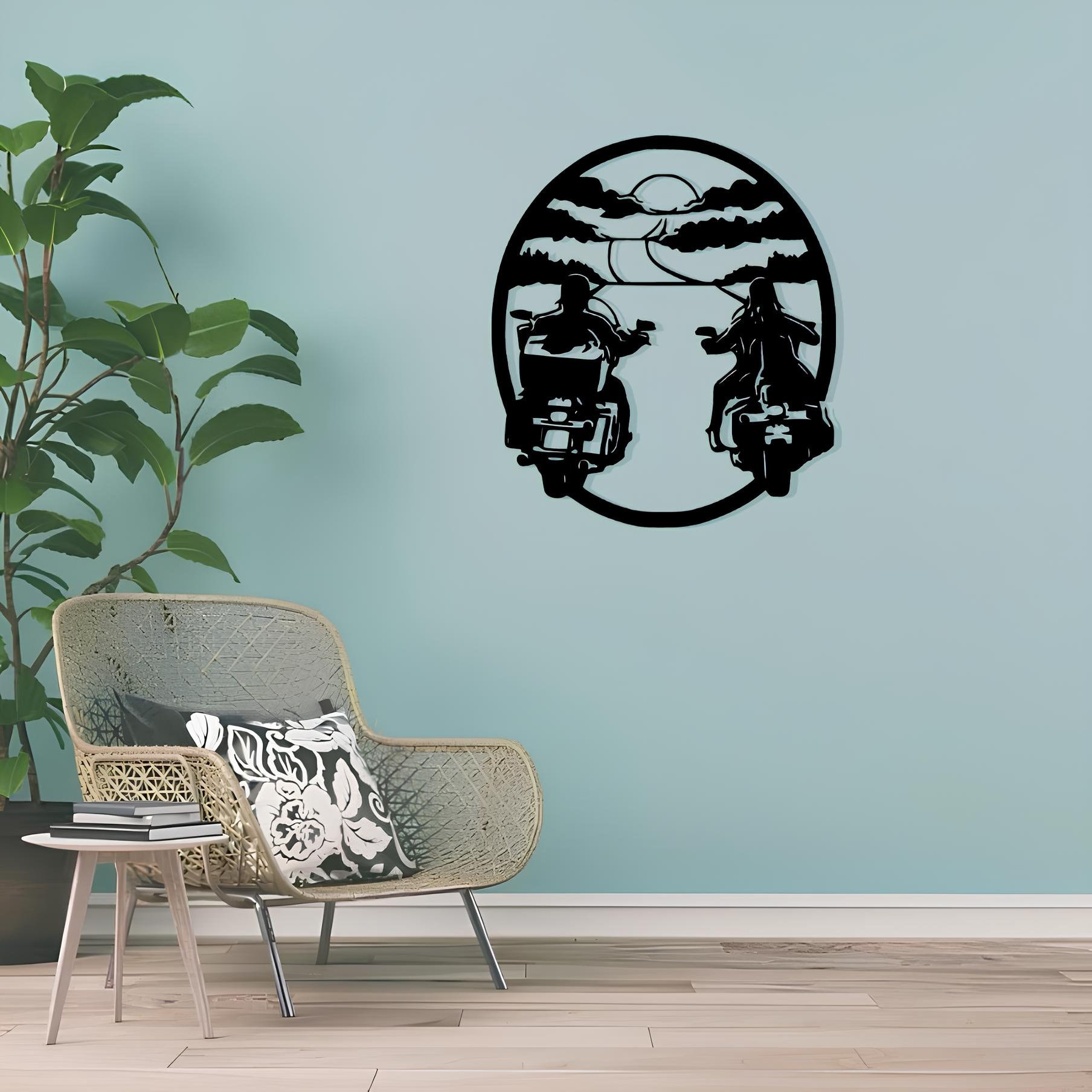 Scene Motorcycle SVG, Motor Bike Cut File Laser, Dxf for Plasma ...