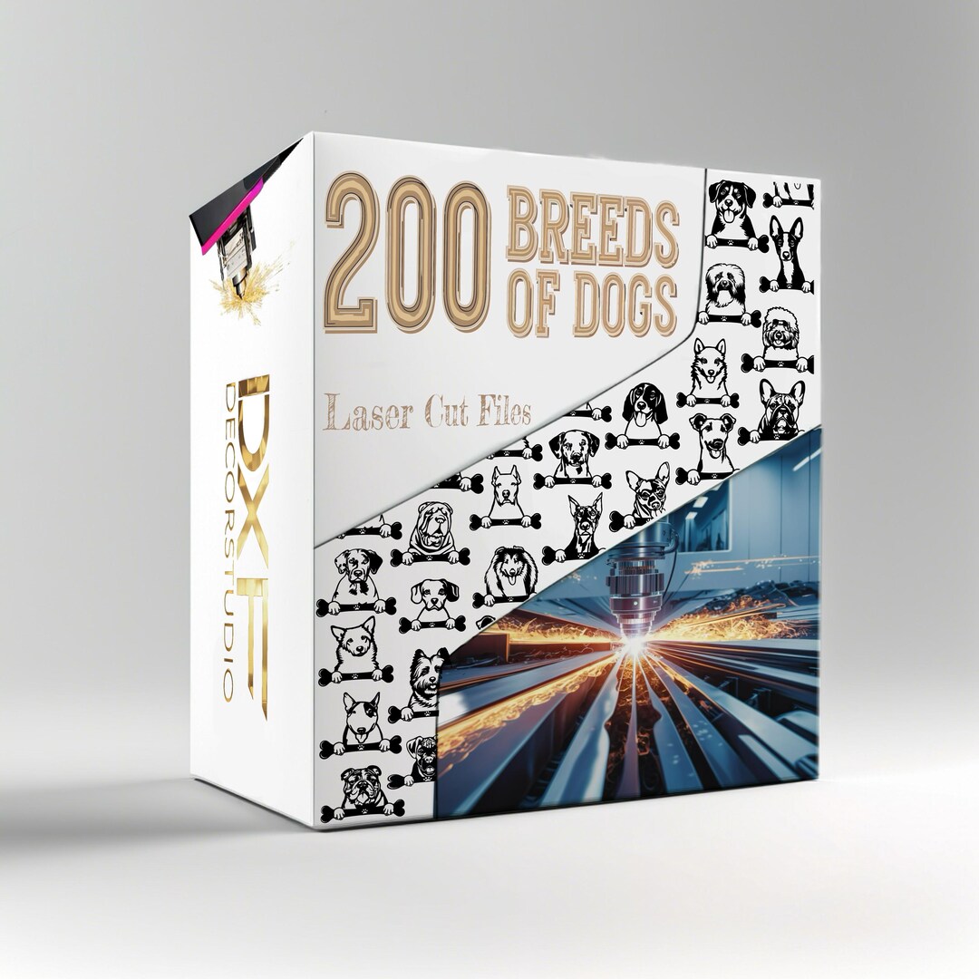 200 Dogs Peeking Silhouette SVG PNG, Dxf, Pdf Mega Pack, Dog Breed ...