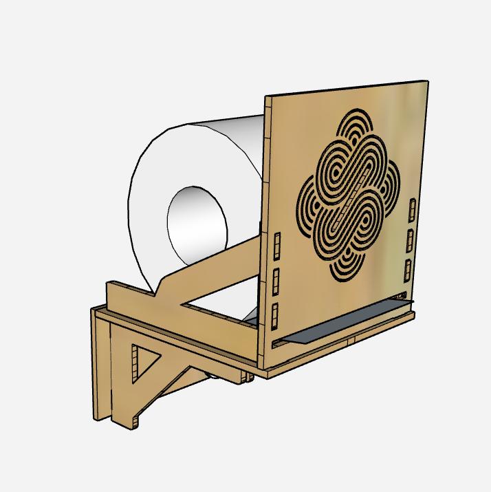 Toilet Paper Holder Laser Cut Files Dxf, Svg, Ai, Pdf, Eps, Cnc, Laser ...