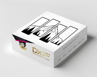 Mountain Dxf Svg Png Files ,forest , Laser Cut Dxf Files, Mountains ...