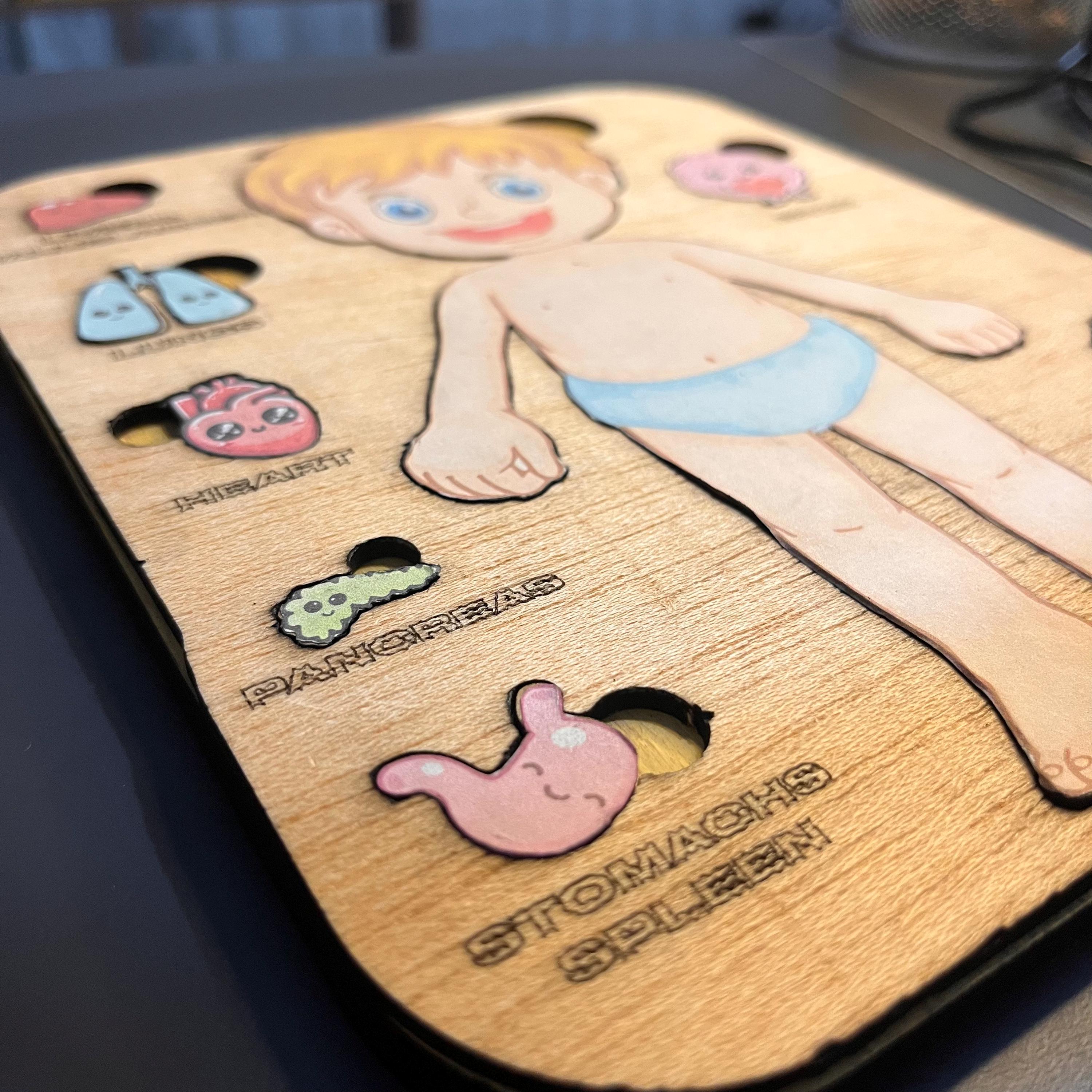 Anatomy Game, Kids Educational Laser Cut File, Montessori Printable ...