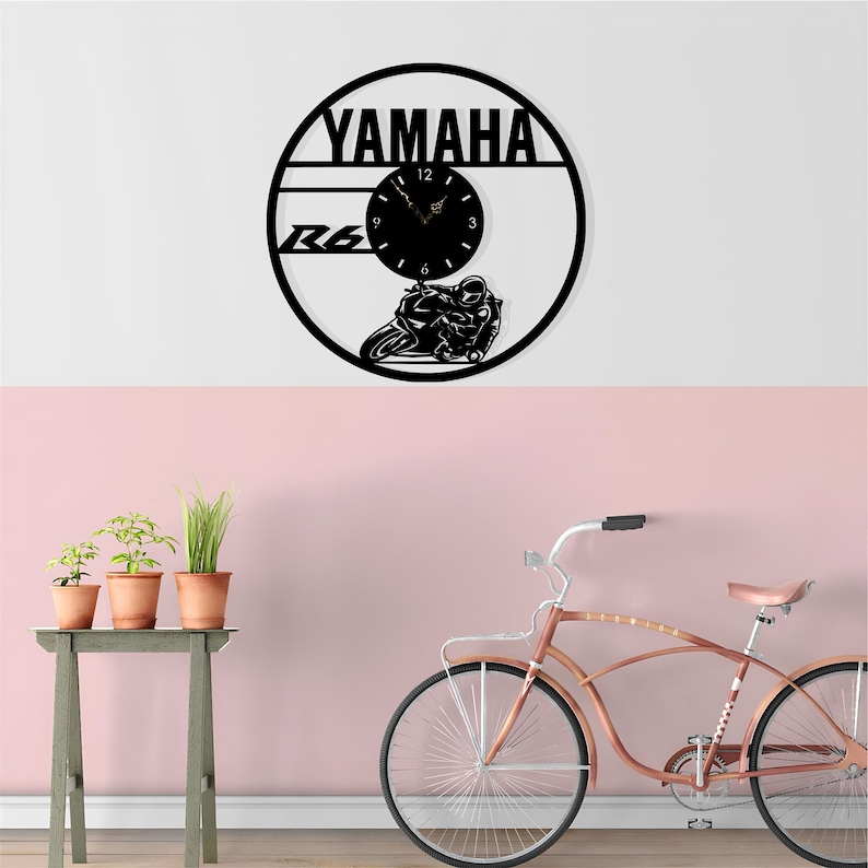 Yamaha Wall Clock Designs, Dxf, Svg, AI and Silhouette.vector, Clipart ...