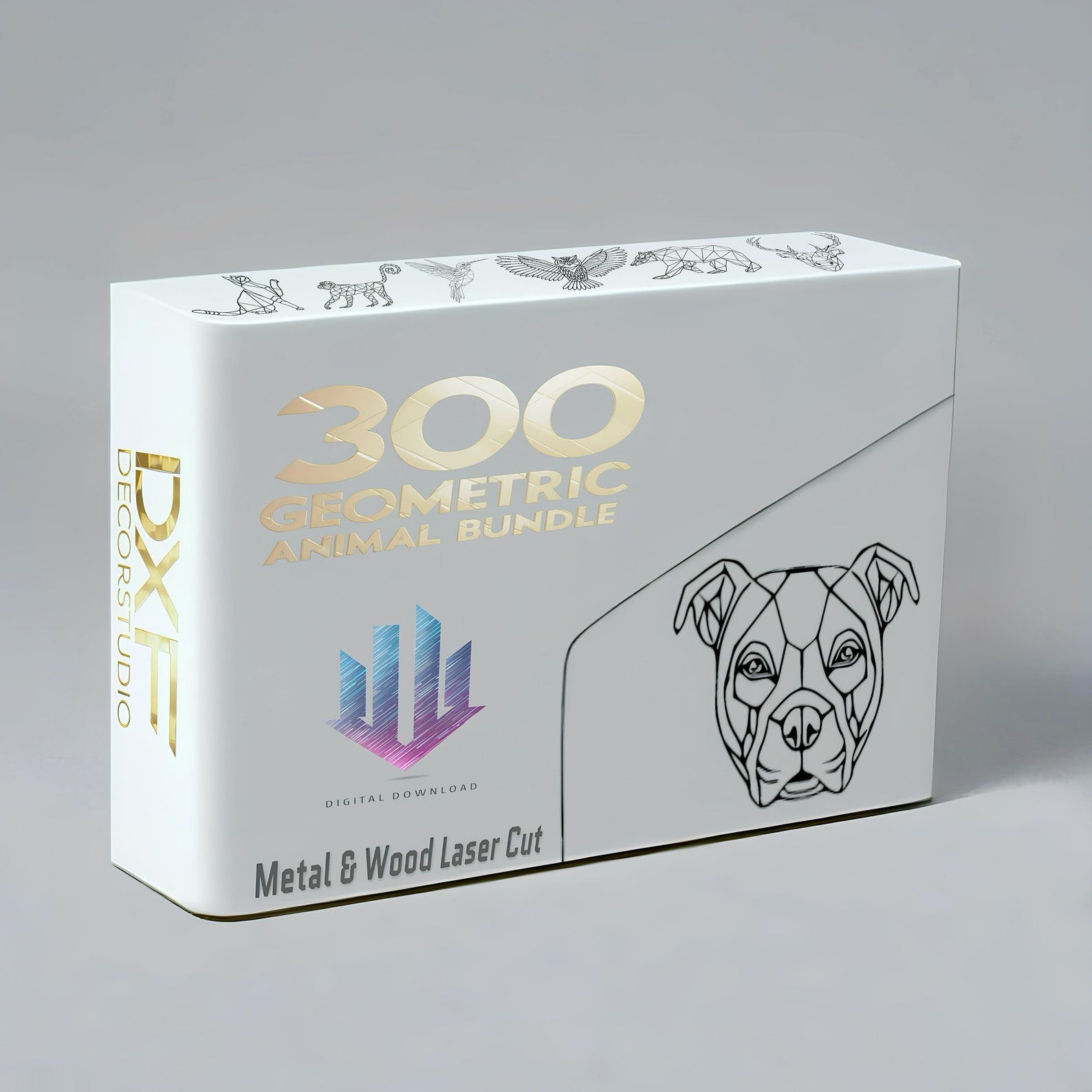 Geometric Patterns Animal Figures DXF Files: 300+ Designs for Laser ...