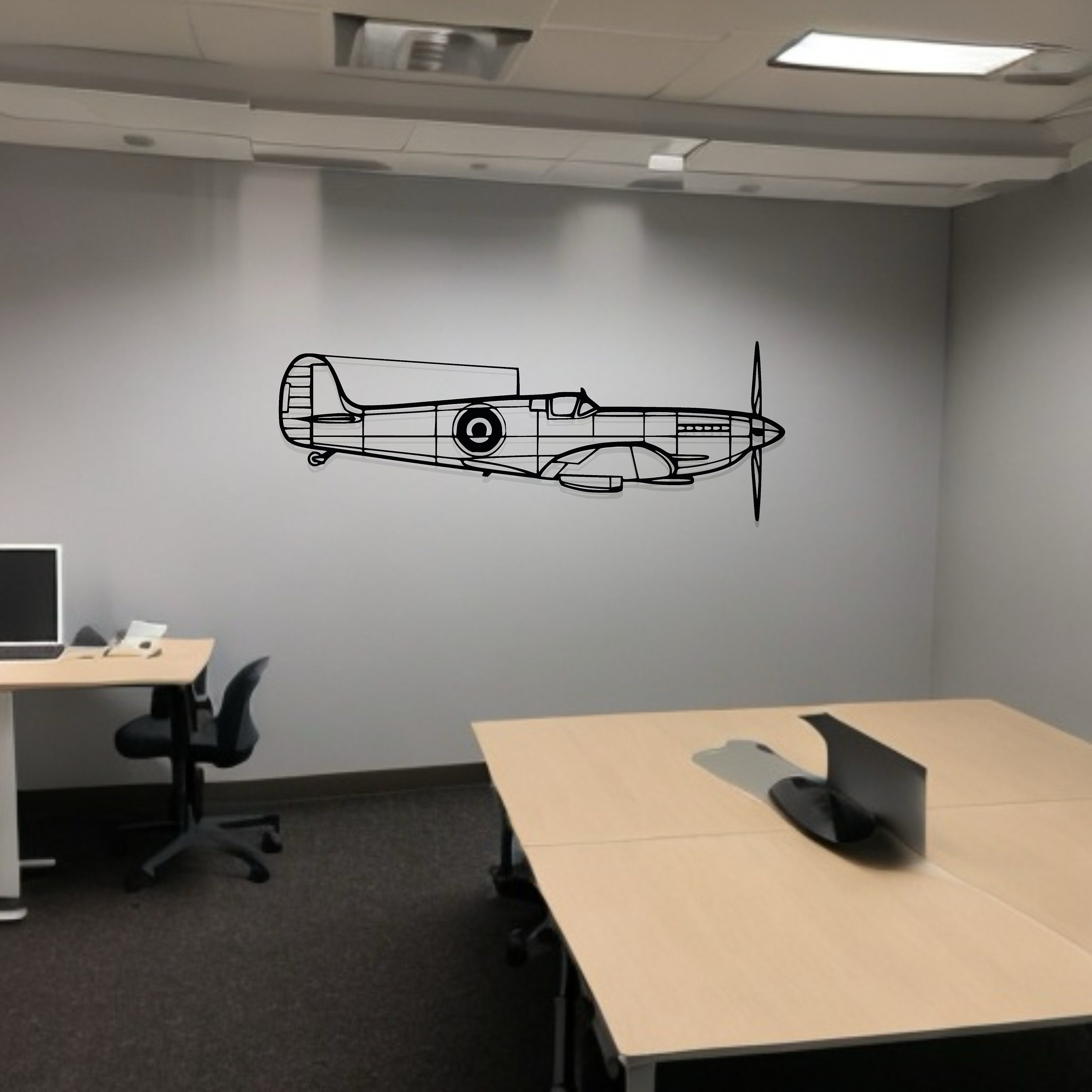 Spitfire Mk 2 Wall Art , Vector Spitfire Design, Plane Vector Files ...