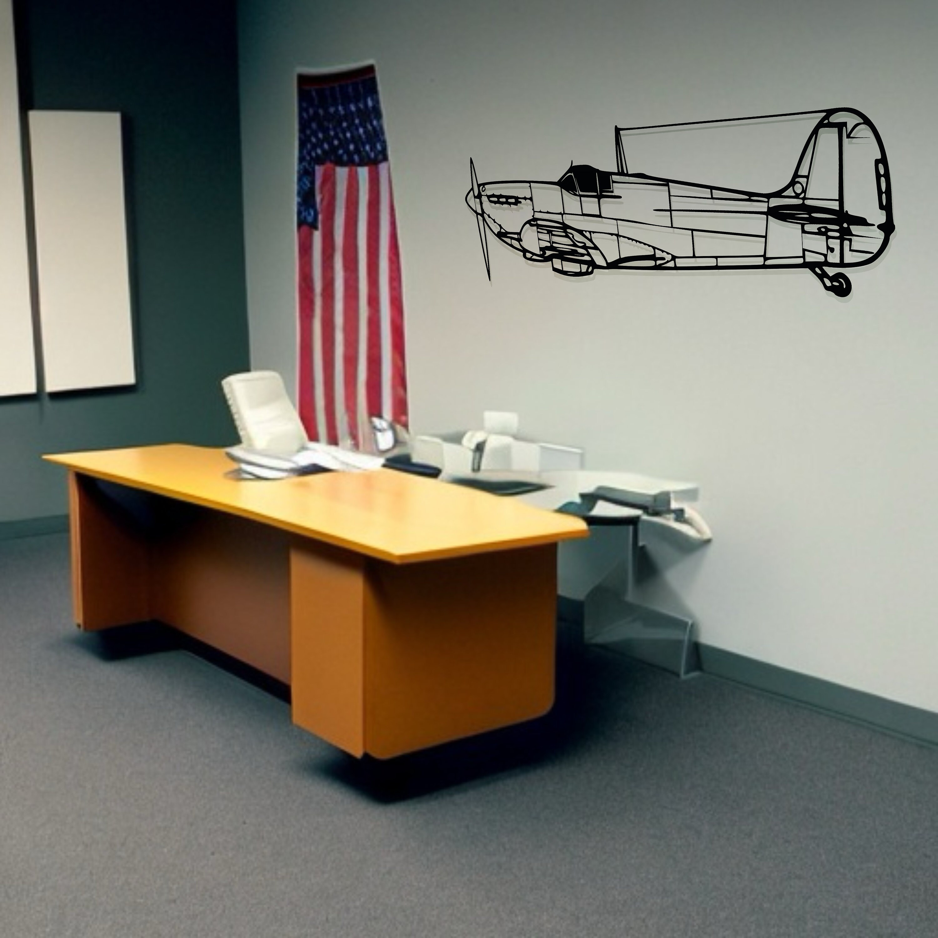 Spitfire Mk 2 Wall Art , Vector Spitfire Design, Plane Vector Files ...