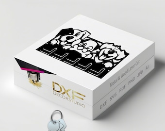 Dog Key Holder Dxf Svg Laser Cut Files / Key Holder Plasma Cut Files ...