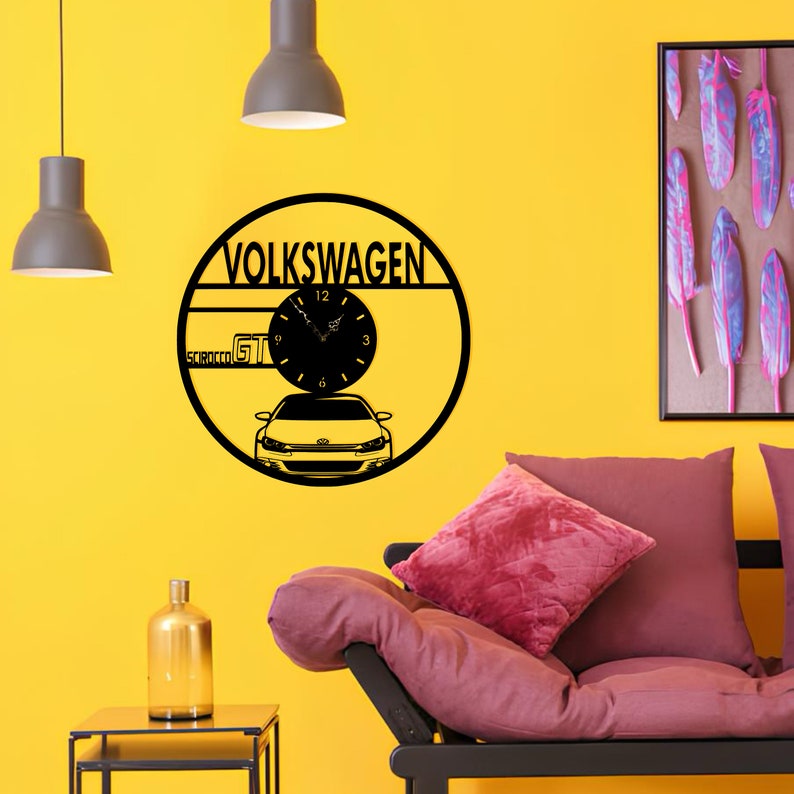 Volkswagen Wall Clock Designs, Dxf, Svg, AI and Silhouette.vector ...