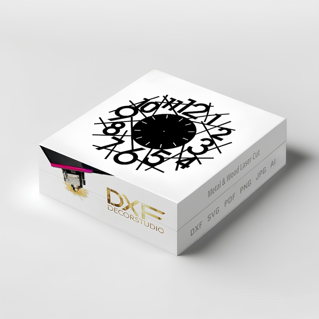 Precision Wall Clock Design : Laser-cut Dxf, Glowforge Svg, Plasma ...
