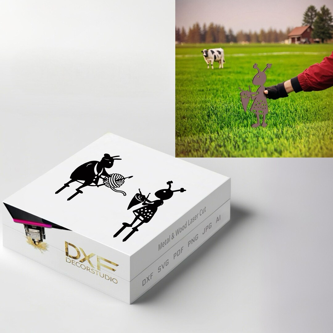 Knitting Ants SVG Bundle Cute Laser Cut File With 2 Ants – Digital ...