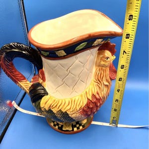 Vintage Ceramic Chicken Nesting Themed Pitcher Bella Casa by Ganz ...