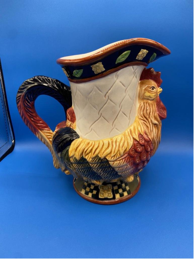 Vintage Ceramic Chicken Nesting Themed Pitcher Bella Casa by Ganz ...
