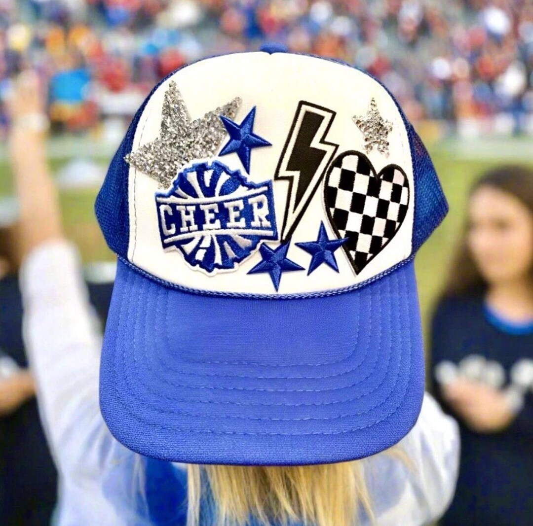Cheerleader OTTO® Foam Trucker Hat Blue White Silver Mesh Snap Back - Etsy