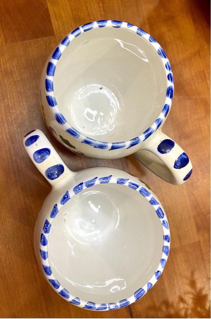 VTG Boys Town Rome Handpainted Pitcher & Mug Set Floral Motif Italy ...