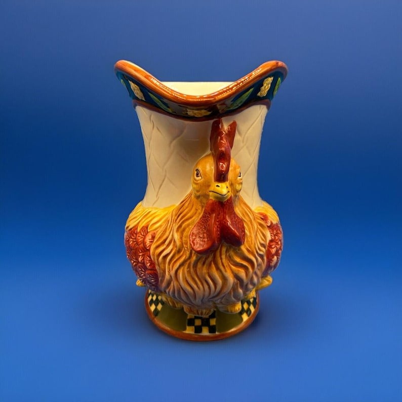 Vintage Ceramic Chicken Nesting Themed Pitcher Bella Casa by Ganz ...