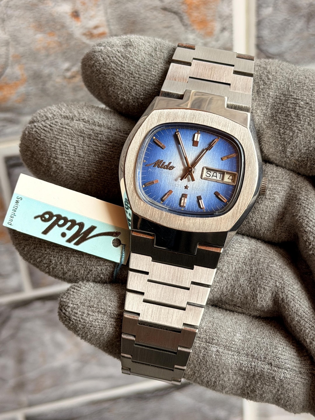 MIDO MULTISTAR AUTOMATIC “N.O.S” Blue Dial Day/date. Vintage Men’s ...