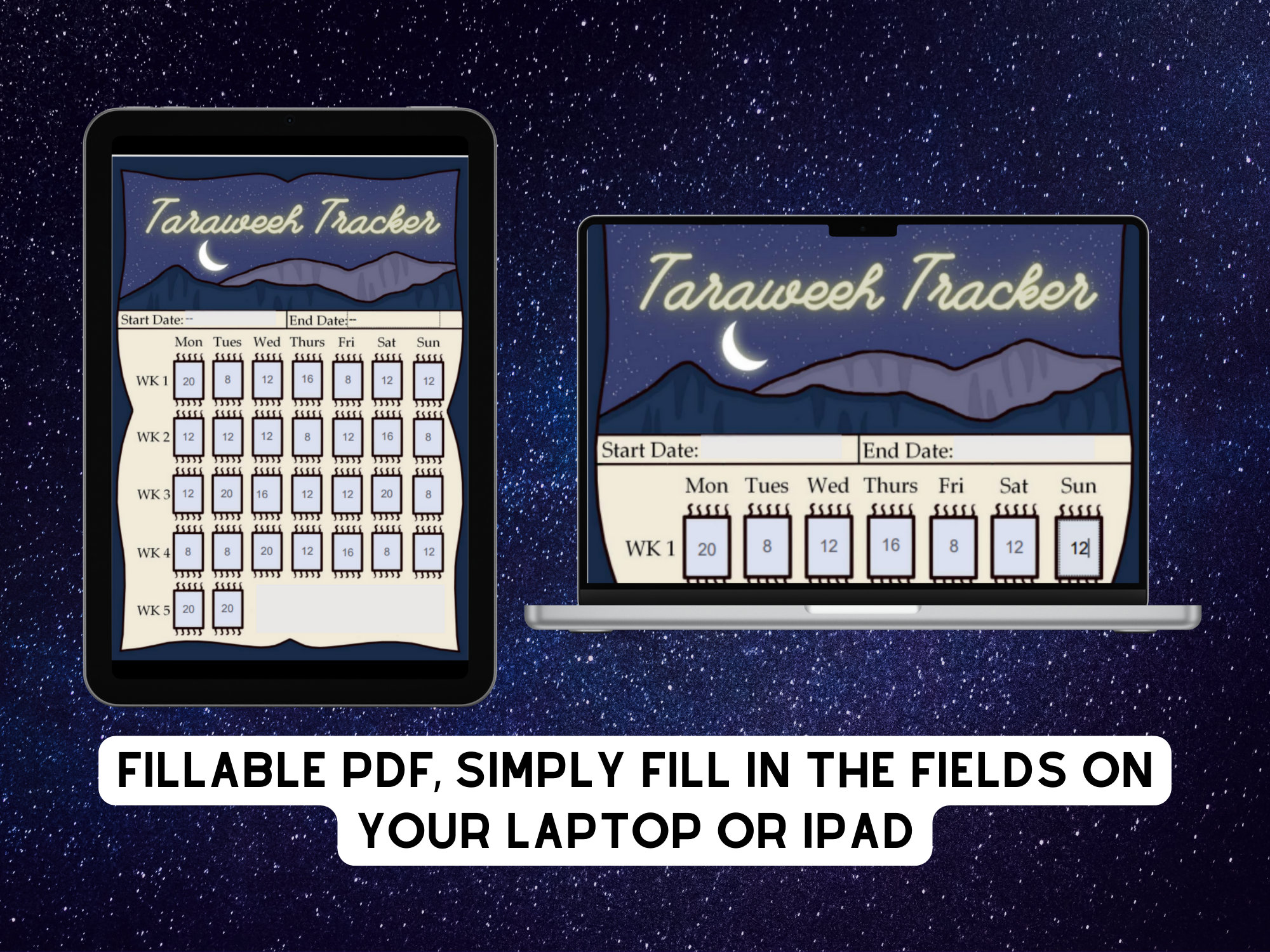 Salah Tracker Printable | Taraweeh Tracker | Tarawih Tracker | Taraweeh ...