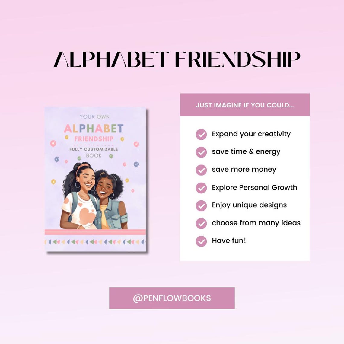 Alphabet Friendship Book Perfect Friend Gift for Best Friends ABC ...