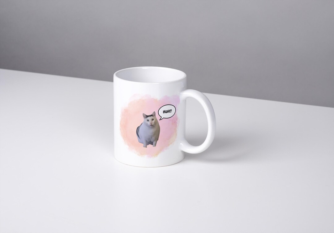 Iconic Mug With Huh Cat Iconic Tiktok Meme Funny Cute Original Tiktok ...