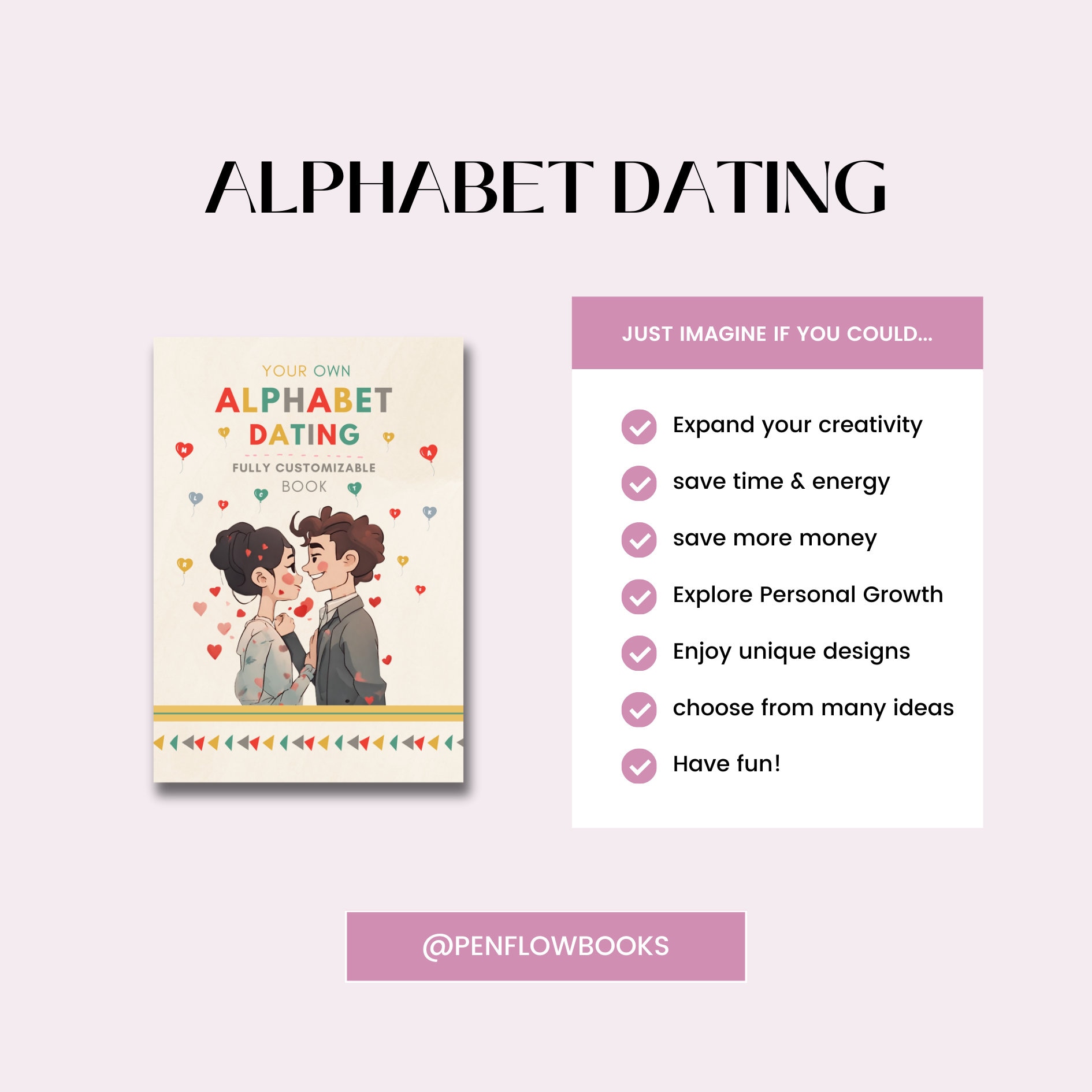 Alphabet Dating Book Anniversary Gift Women Gift for Couples Love ...